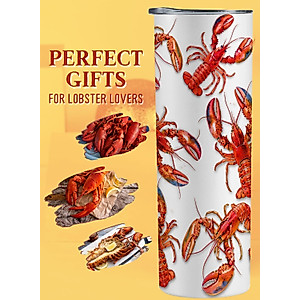Onebttl Lobster Goods - Lobster Mug & Lovers Present, 20oz Stainless Steel Tumbler, Insulated Gift with Lid