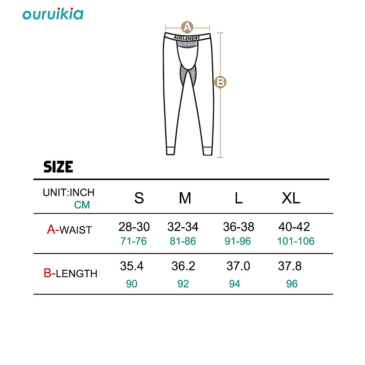 Ouruikia Men's Thermal Underwear Pants Modal Thermal Bottoms Long Johns Pants Underwear with Separate Pouch (Grey(only Bottom), US Large)