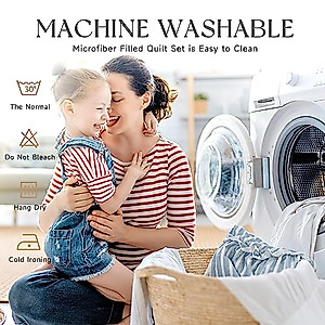 HYLEORY Quilt Set King Size - Soft Lightweight Quilts Summer Quilted Bedspreads - Reversible Coverlet Bedding Set for All Season 3 Piece (1 Quilt, 2 Pillow Shams) - Dark Grey