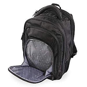Perry Ellis Men's M150 Business Laptop Backpack, Black, One Size