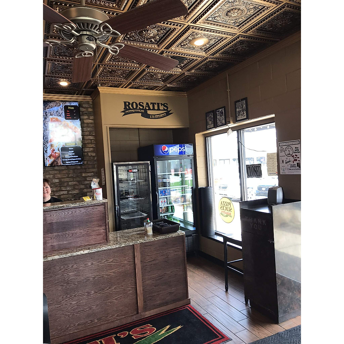 Faux Tin Ceiling Tile for Antique Look Ceiling, 3D Wall Paneling, Backdrop. Easy Glue up/Drop in Installation. Pack of 25 (2'X2') Decorative Ceiling Tiles in Antique Gold (~ 100 sq.ft). MDL#223AG