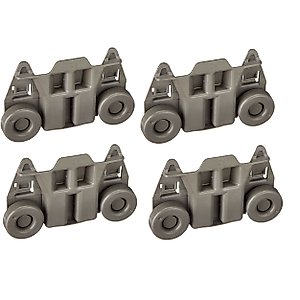 4 Dishwasher Wheels Lower Dish Rack Roller Wheel Replaces For KitchenAid KUDC10IXWH6 KUDC10IXWH7 KUDC10IXWH8 KUDC10IXWH9 KUDC101XSS0 KUDC101XSS1 KUDC101XSS2 KUDC101XSS3 KUDC101XSS4 KUDC101XSS6