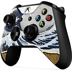 Skinit Decal Gaming Skin Compatible with Xbox One X Controller - Officially Licensed Bridgeman Art The Great Wave Off Kanagawa Design