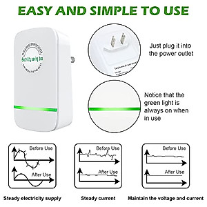 Pro Power Saver,Energy Saver Household Power Saver Electricity Saving Box and High Efficiency Household Office Market Device Electric Smart US Plug 90V-250V 30KW（4 Pack ）
