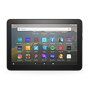 Fire HD 8 Smart Home Bundle including Fire HD 8 Tablet 32 GB Ad-Supported (Black) with Blink Mini Camera