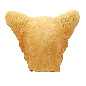 CreepyParty Dog Mask Corgi Mask Halloween Costume Party Latex Welsh Corgi Dog Mask