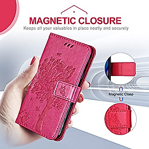 KANVOOS Case for Oppo Reno 6 Pro 5G Wallet Case with Card Holder, PU Leather Flip Folio Case [TPU Inner Shell], Shockproof Cover for Oppo Reno 6 Pro 5G (Rose)