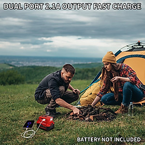 Battery Adapter for Craftsman V20 Battery USB Phone Charger, Led Work Light with Dual USB Charger and 12v DC Port,Power Source Supply for 14.4-20v Max Lithium-Ion Battery