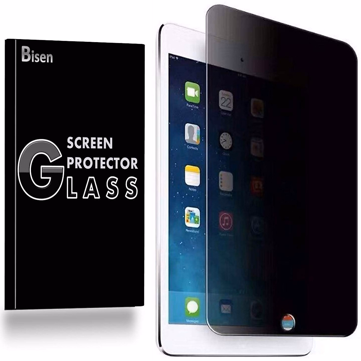 [BISEN] Fit For iPad Air (2019), iPad Air 3, iPad Pro 10.5 Privacy Screen Protector Tempered Glass, Anti-Spy Screen, Anti-Scratch, Anti-Shock