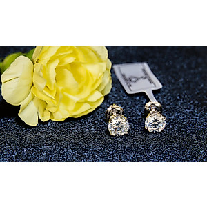 IGI Certified 1 Carat D-E Color Lab Grown Diamond Stud Earrings for Women I 14k White Gold Earrings I Secure Screw Back Earrings Made in USA by Beverly Hills Jewelers