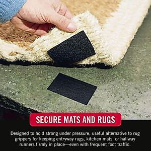 VELCRO Brand Industrial Strength Fasteners | Stick-On Adhesive | Professional Grade Heavy Duty Strength Holds up to 10 lbs on Smooth Surfaces | Indoor Outdoor Use | 4 x 2 inch Strips, 2 sets, Black