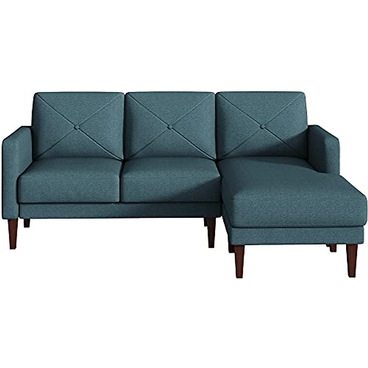 Belffin Convertible Sectional Sofa Couch with Chaise L Shaped Sofa Couch Reversible Sofa Couch Blue