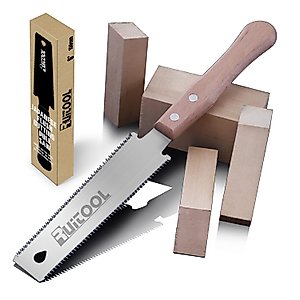 RUITOOL Japanese Hand Saw 6 Inch Double Edge Sided Pull Saw Ryoba SK5 Flexible Blade 14/17 TPI Flush Cut Beech Handle Wood Saw for Woodworking Tools