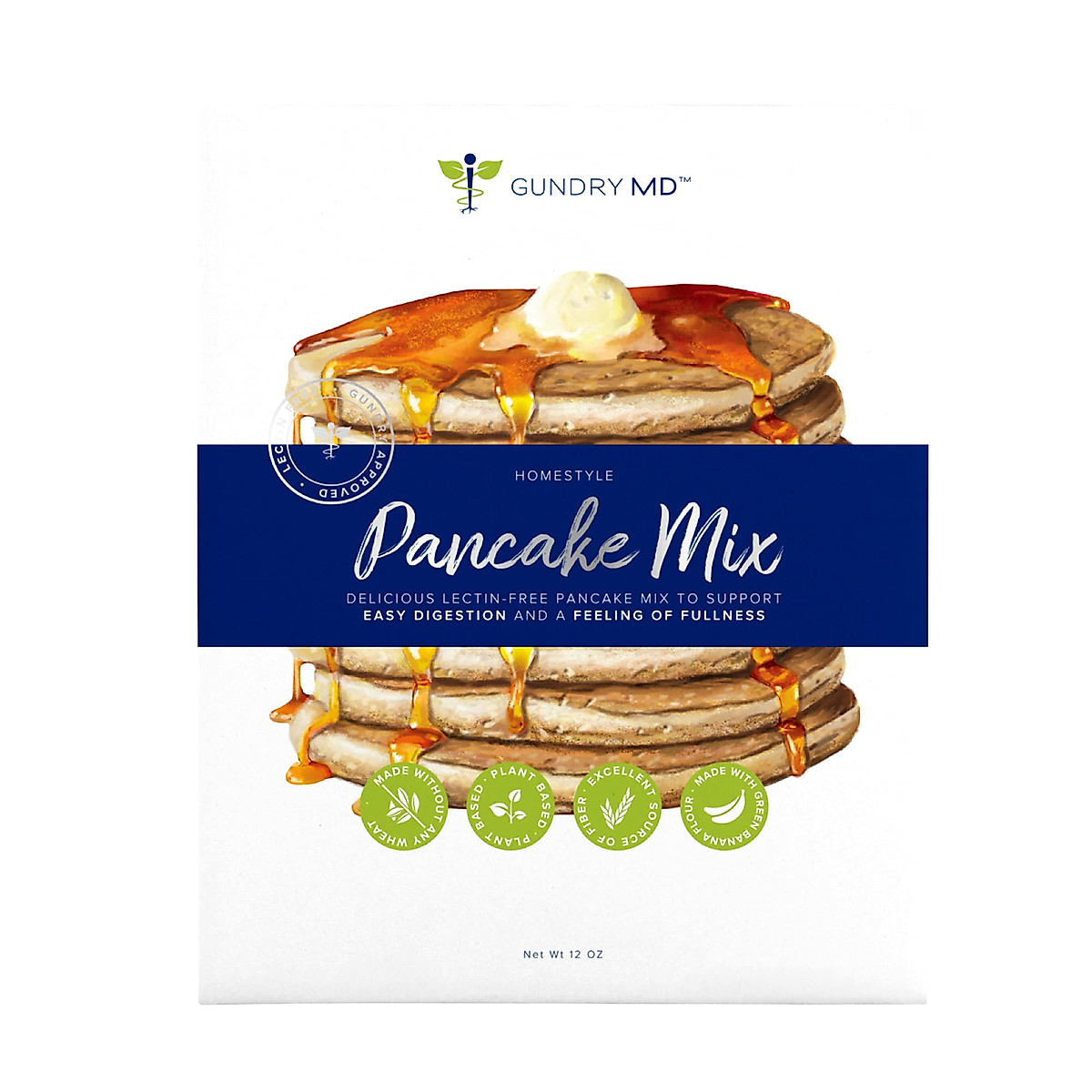 Gundry MD Homestyle Pancake Mix, Plant Based Lectin Free, 12 Ounce