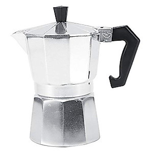 Mocha Pot, Aluminum Classic Espresso Coffee Maker Stove Moka Pot Home Office Use 100ML 2-Cups
