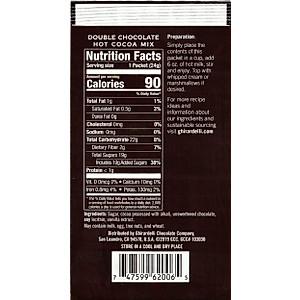 Ghirardelli Double Chocolate Hot Cocoa Mix, 0.85 oz Packets (Pack of 25) with Ghirardelli Cocoa Scoop