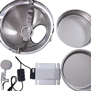 Chafing Dish Buffet Warmer, Stainless Steel 6L Roll top Chafing Dish Round Food Warming Tray Electric & Alcohol Heating, Chafing Dish Buffet Set for Parties, Dinners and Catering