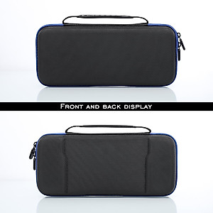 ADVcer Rog Ally Handheld Case, Waterproof EVA Hard Shell Flannel Soft Inner Protective Travel Case with Internal Transformable Game Console Stand, Double Zipper, Carrying Handle for Rog Ally 7" (Blue)