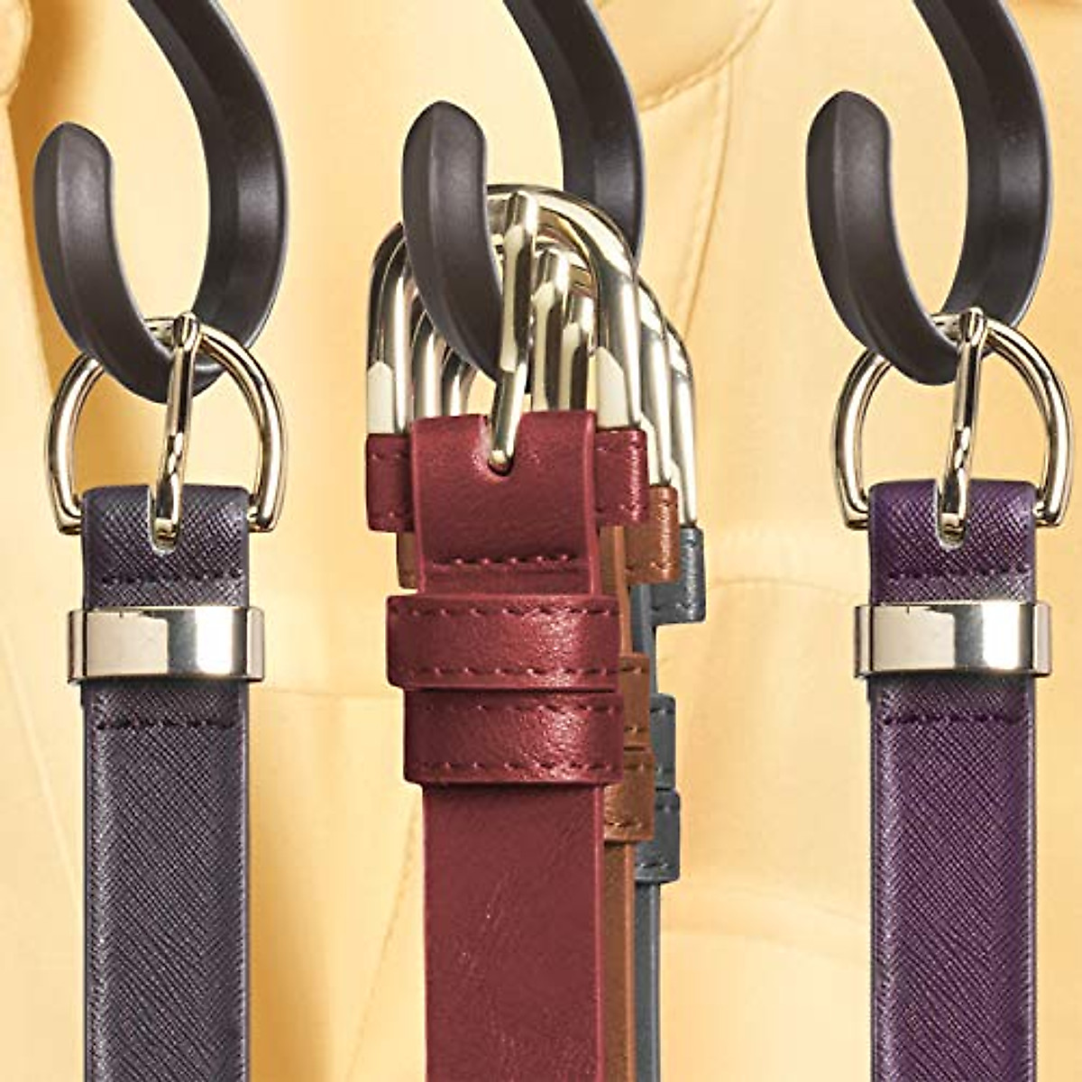 Lynk Hanging Pivoting Belt Rack Tie, Closet Organizer