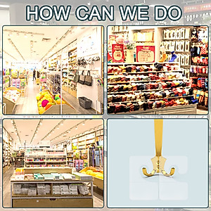 Zsxdc 300 Pieces Clear Self Adhesive Hang Tabs Hooks J-Hook Folding Tab with Hook Plastic Display Handg Tabs for Store Retail Display
