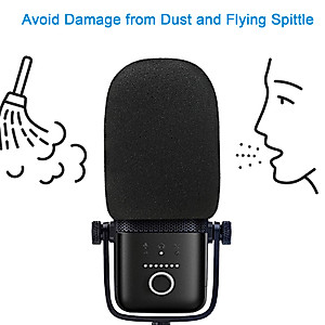 Wave 3 Pop Filter - Professional Mic Windscreen Foam Cover Compatible with Elgato Wave USB Condenser Microphone to Reduce Pops and Hisses by SUNMON