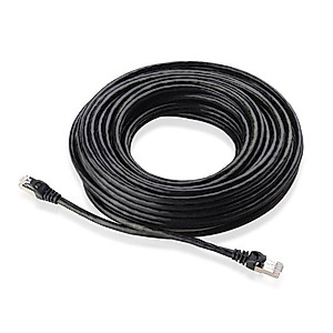 Cable Matters 10Gbps Snagless Long Shielded Cat6A Ethernet Cable 50 ft (SSTP, SFTP Shielded Ethernet Cable, Shielded Cat6 Cable, Cat 6 Shielded Network Cable) in Black