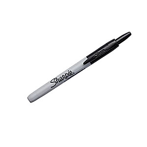 Sharpie® Retractable Permanent Markers, Fine Point, Black, Pack Of 3 Markers