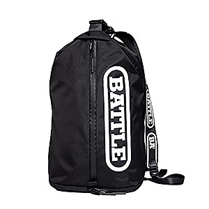 Battle Sports Lockdown 6 Sling Bag 2.0 - Single Shoulder Travel Backpack, Adjustable Over-the-Shoulder Strap, Padded Interior Sleeve for up to 15” Laptop, Crossbody Bag - Black