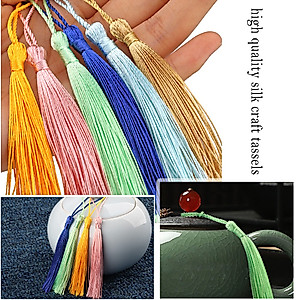 150 Pieces 13CM Bookmark Tassels Silky Craft Tassels for Jewelry Making, Bookmarks,Graduation DIY Projects, 25 Colors