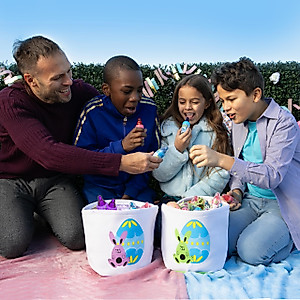 Baby Bottle Pop Easter Blue Candy Lollipops, 10 Ct Bulk Candy Lollipops with Powdered Sugar Dip in Blue Raspberry Flavor, Treats For Easter Basket Stuffers, Party Favors, Treats and Gifts for Kids