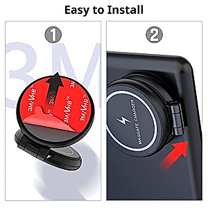 Wireless Car Charger Mount for Tesla Model 3/X/Y/S with Max 15W Fasting Charging Magnetic Car Phone Holder Mount, Compatible with Magsafe Cases, iPhone 14/13/12 Series