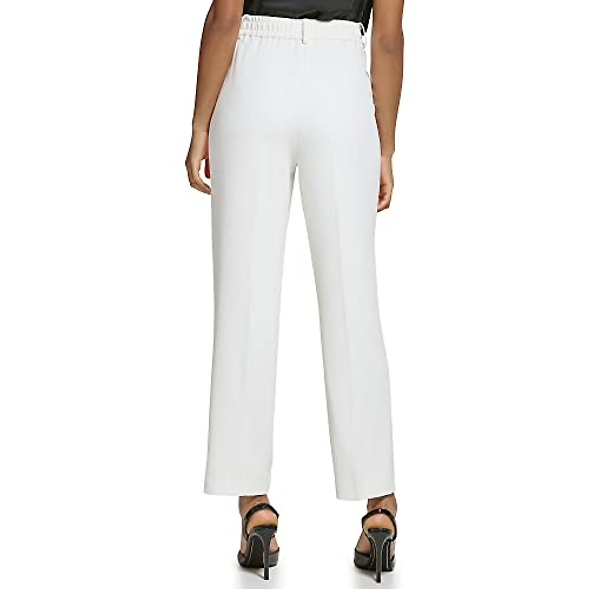 Karl Lagerfeld Paris Women's Everyday Relaxed Casual Pant, Soft White, 6