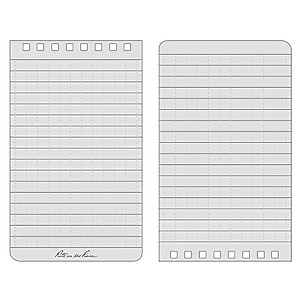 Rite in the Rain All-Weather Top-Spiral Notebook, 3" x 5", Gray Cover, Universal Pattern, 3 Pack (No. 835-3), Grey