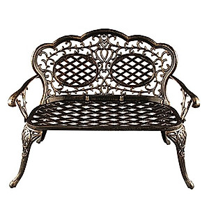 Oakland Living Outdoor Aluminum Loveseat Bench, Bronze