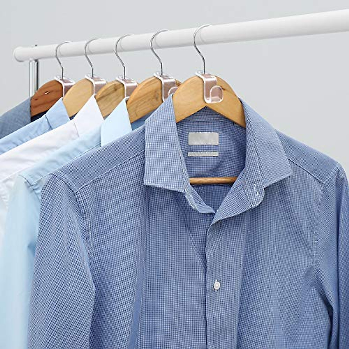 Clothes Hanger Connector Hooks Hanger Extender Clips Cascading Connection Hooks Outfit Hangers or Clothes Closet (Clear,48 Pieces)