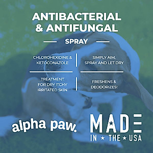 Smiling Paws Pets Advanced Chlorhexidine & Ketoconazole Spray for Cats & Dogs Spray 8oz