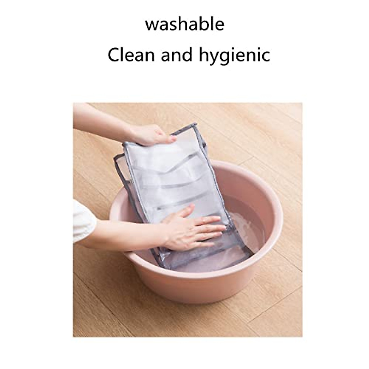 QRTU Washable Wardrobe Clothes Organizer, Jeans Compartment Storage Box,Foldable, Easy To Clean,Save Space Closet ?Drawer Organizer ,for Legging T-Shirt Underwear Socks. (Bra storage box)