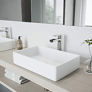 VIGO Amada 10'' H Single Handle Single-Hole Bathroom Vessel Faucet in Brushed Nickel-VG03026BN