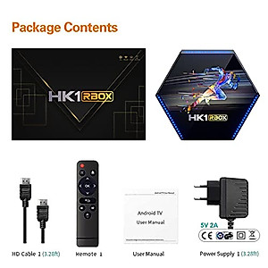 Android 11.0 TV Box, Android Box 4GB RAM 64GB ROM, Supports 2.4G/5G Dual Wi-Fi, USB 3.0, Support 4K,BT4.1, H.265 Smart TV Box, with Remote Control