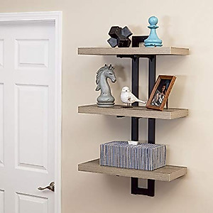 Household Essentials Ashwood 3 Tier Wall Mounted Shelves