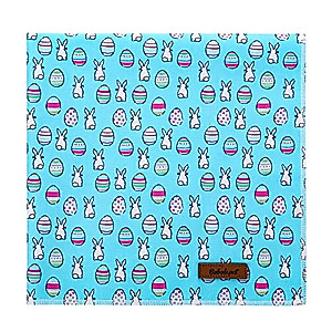 Babole Pet Easter Gift Dog Bandanas, 1PC Rabbit Egg Washable Square Dog Scarfs for Small Medium Large Dogs Adjustable Dogs Bib Scarfs for Girl and Boy(S)