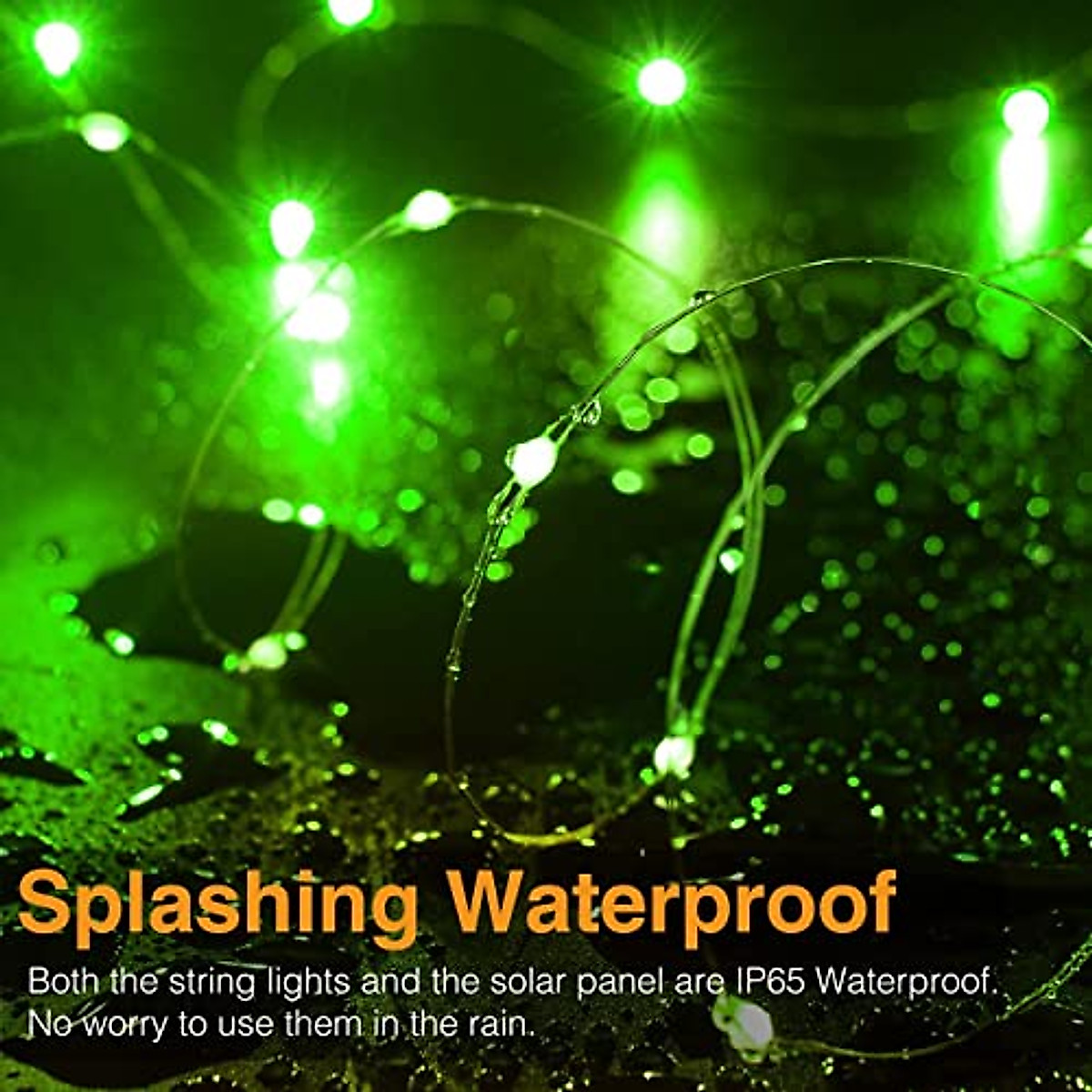 mafiti Solar String Lights Outdoor 40ft Solar Powered String Lights Outdoor Decorative Halloween Lights Outdoor for Patio Yard Garden Tree Christmas Wedding Party Power Saving (Green-1pcs)