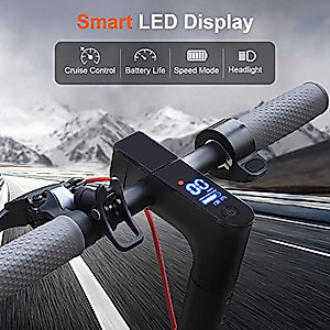 VOLPAM SP06 Electric Scooter, 8.5" Solid Tires, 19 Mph Top Speed, Up to 19 Miles Long-Range, Portable Folding Commuting Scooter for Adults, with Double Braking System and App