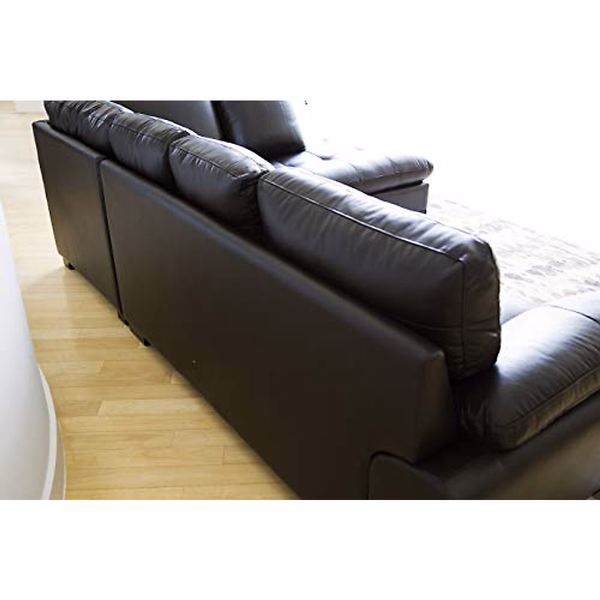 Abbyson Living Leather Sectional, Brown