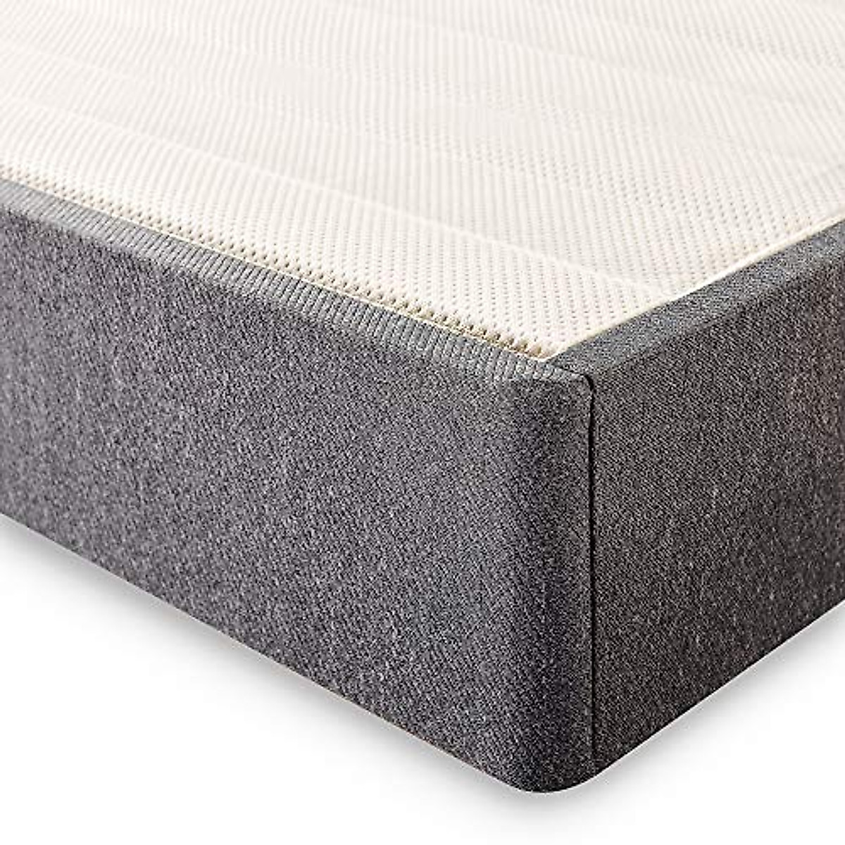 ZINUS Upholstered Metal and Wood Box Spring, 7.5 Inch Mattress Foundation, Easy Assembly, Fabric Paneled Design, Queen