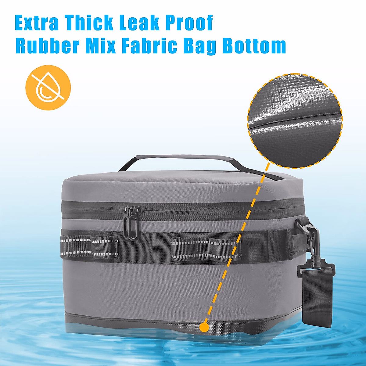 AGECASH A Insulated Cooler Lunch Bag - Leak-Proof, 18Can(12L), 900D Oxford Fabric, 10mm Thick Insulation, and Water-Proof Bottom for Ultimate Convenience