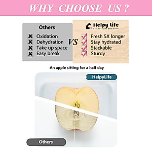 HelpyLife Vacuum Seal Containers for Food Storage, Press Out Excess Air Preserve Food Freshness, BPA Free Meal Prep Vacuum Containers for Fruits, Vegetables, Lunch, Leftovers, Marinating Meat