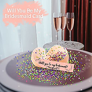 1DFAUL Will You Be My Bridesmaid Card, Bridesmaid Cards Proposal, Will You Be My Matron Of Honor Surprise Egg, Maid Of Honor Gifts from The Bride, Bridesmaid Cards Gifts for Best Friend, Sister