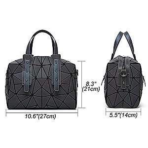 Geometric Backpack Luminous Backpacks Holographic Reflective Bag Lumikay Bags Irredescent Large Rainbow Purses Wallet Set NO.5