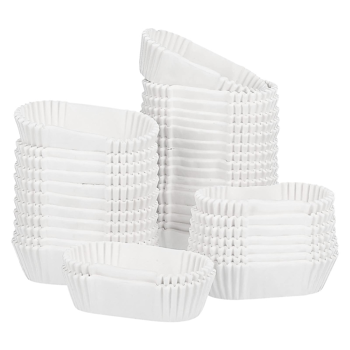 Cabilock Muffin Paper Cupcake Liners Cups:1000Pcs Oval Cake Paper Cups Grease Proof Cupcake Liners Boat Shape Paper Cups Bread Paper Trays for Cake Balls Muffins Cupcakes Bread Loaf Pans for Baking
